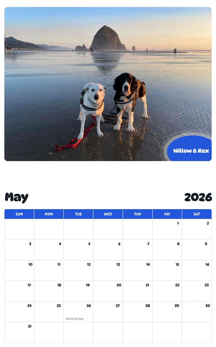 2026 - 2027 Willow & Rex - Pawidols Pet Calendar
