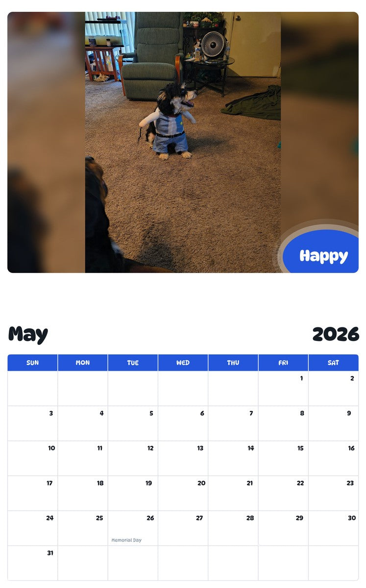 2026 - 2027 Happy - Pawidols Pet Calendar